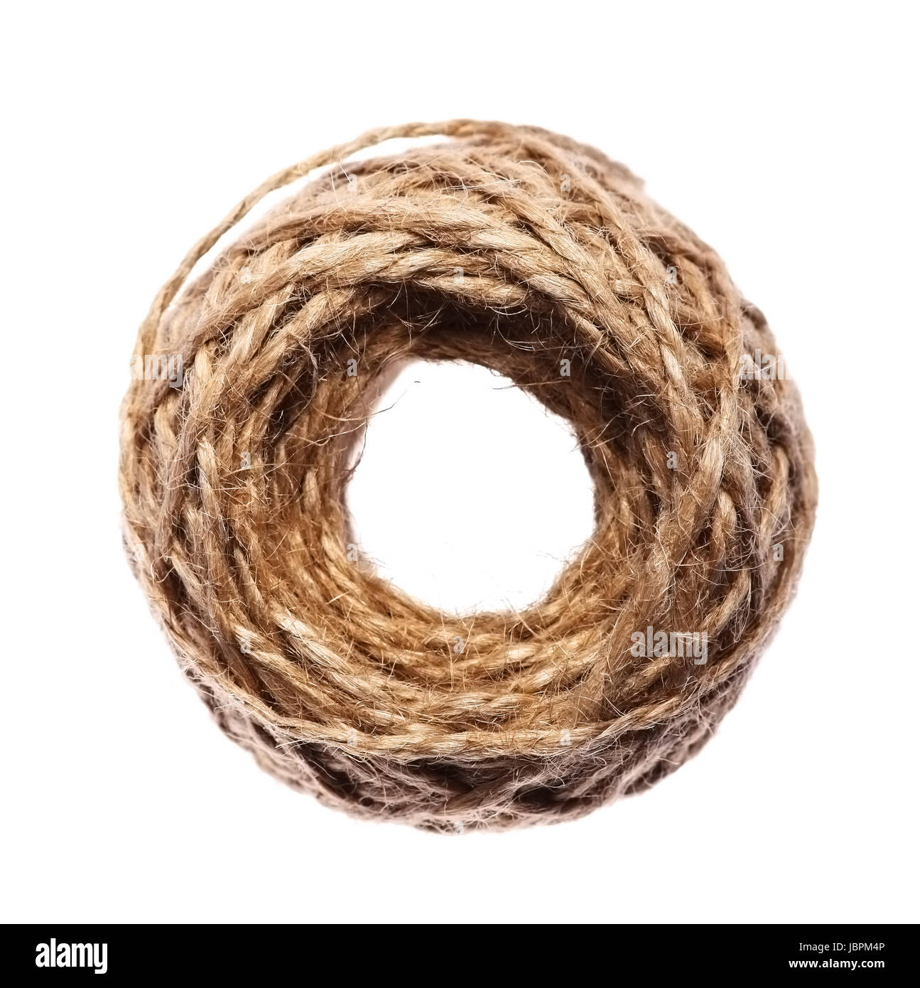 Color shot of a rope ball isolated on white Stock Photo - Alamy