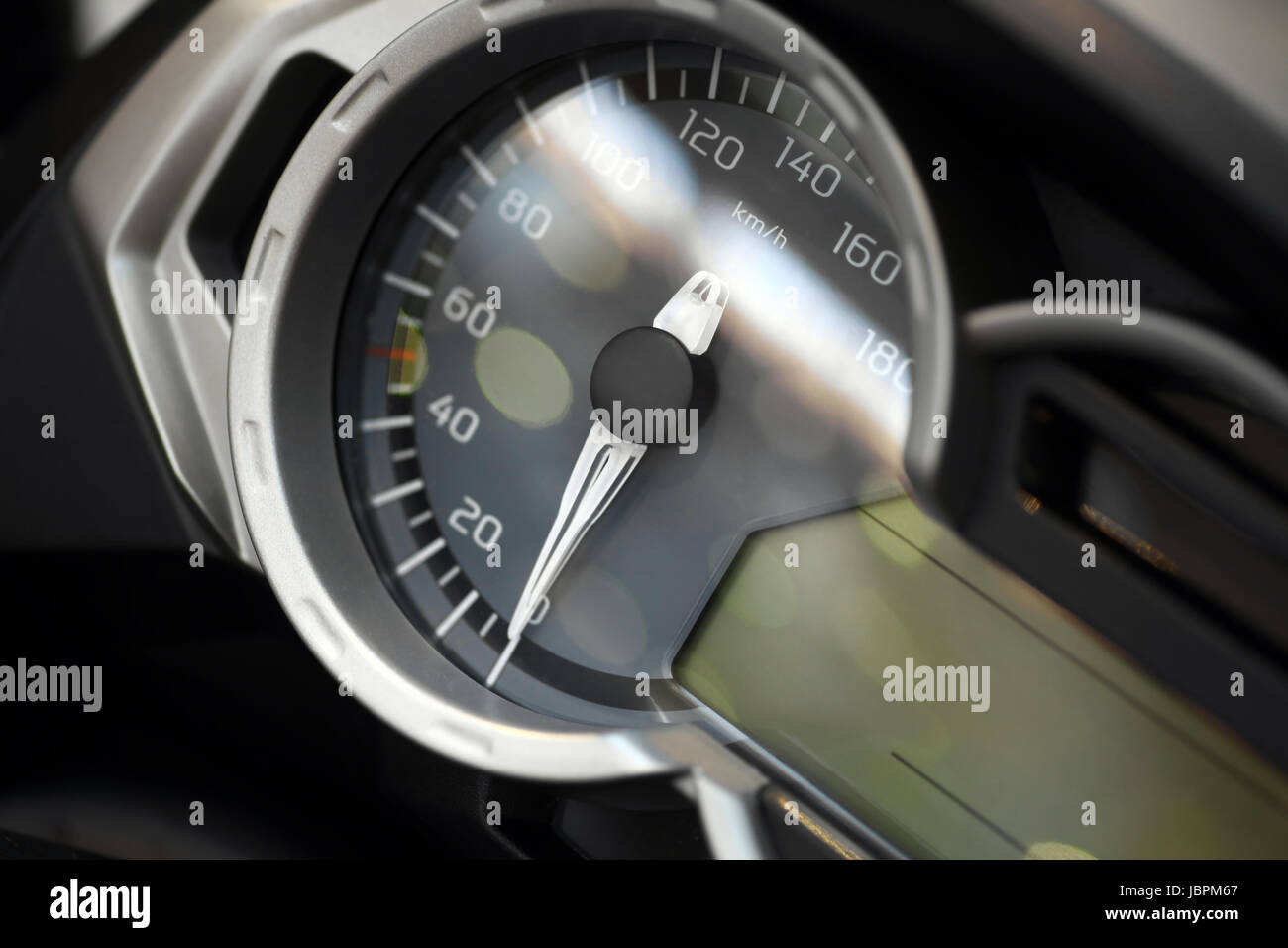 Detail of a speedometer of a motorcycle Stock Photo - Alamy