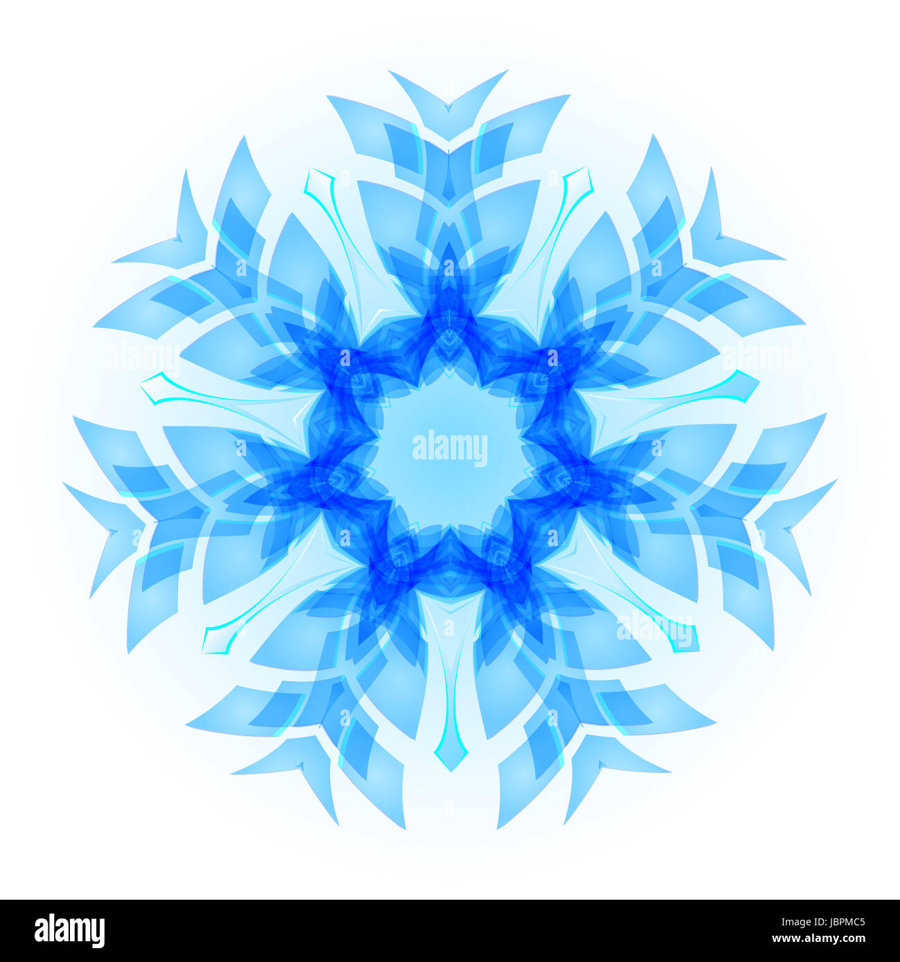 Light blue snowflake with the white background Stock Photo - Alamy