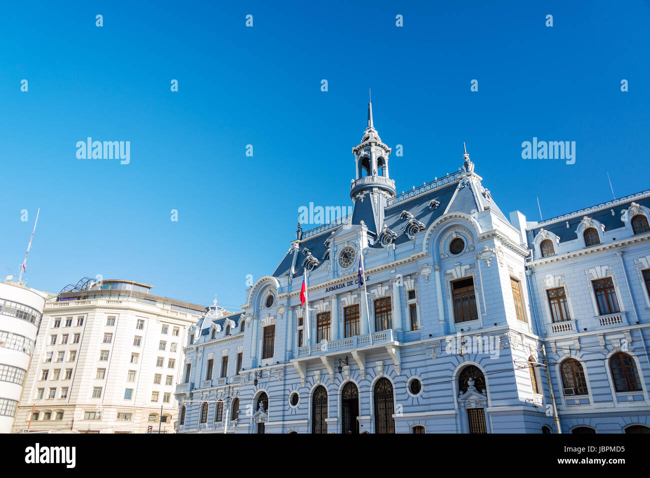 Naval Command building of Chile in Valparaiso, Chile Stock Photo - Alamy