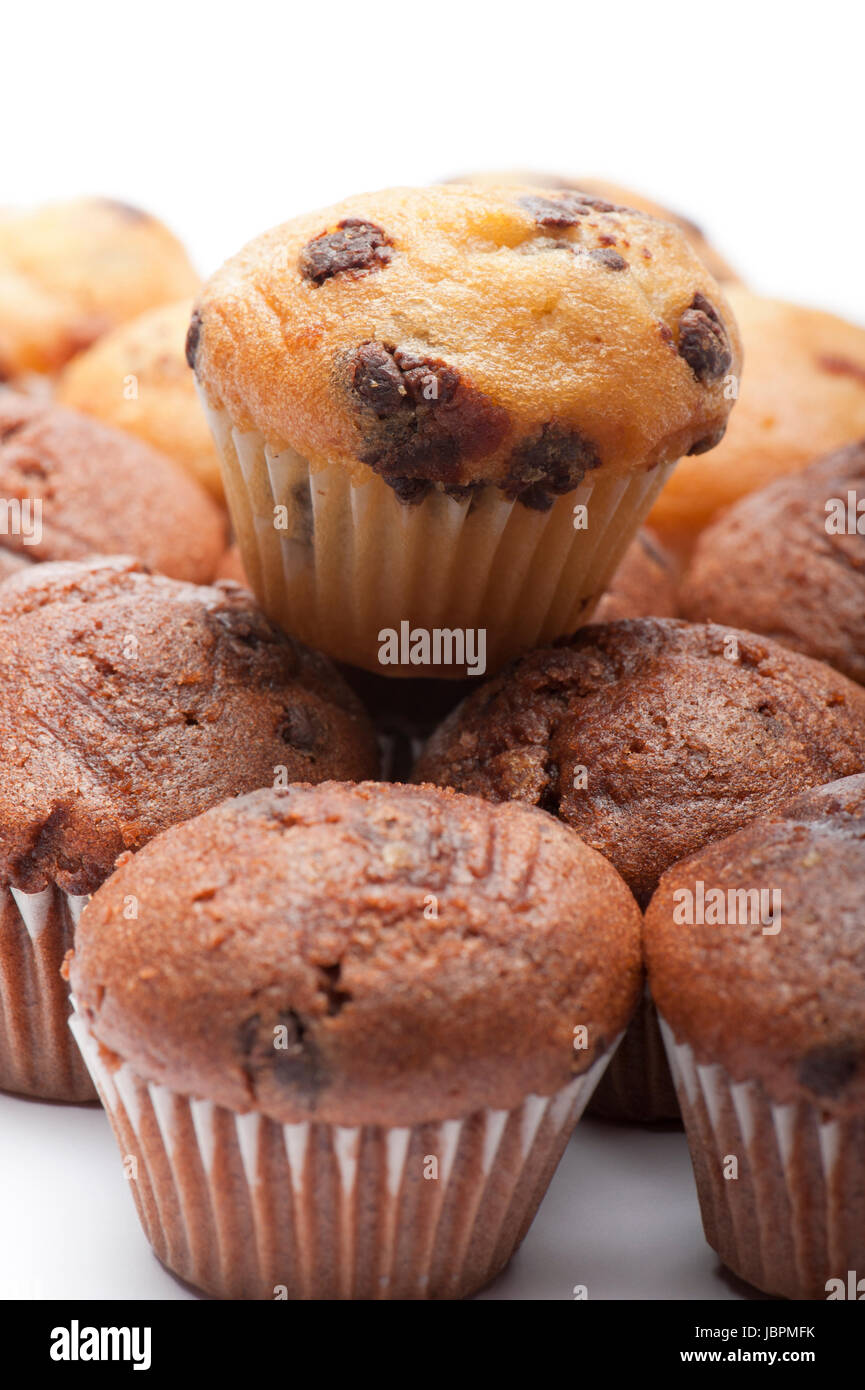 a variety of little muffin on white background Stock Photo - Alamy
