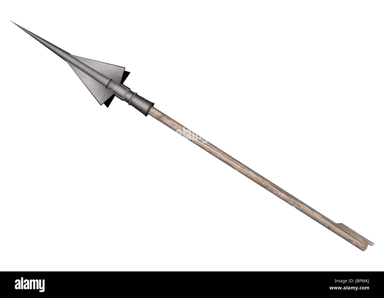 3D digital render of a harpoon arrow isolated on white background Stock ...
