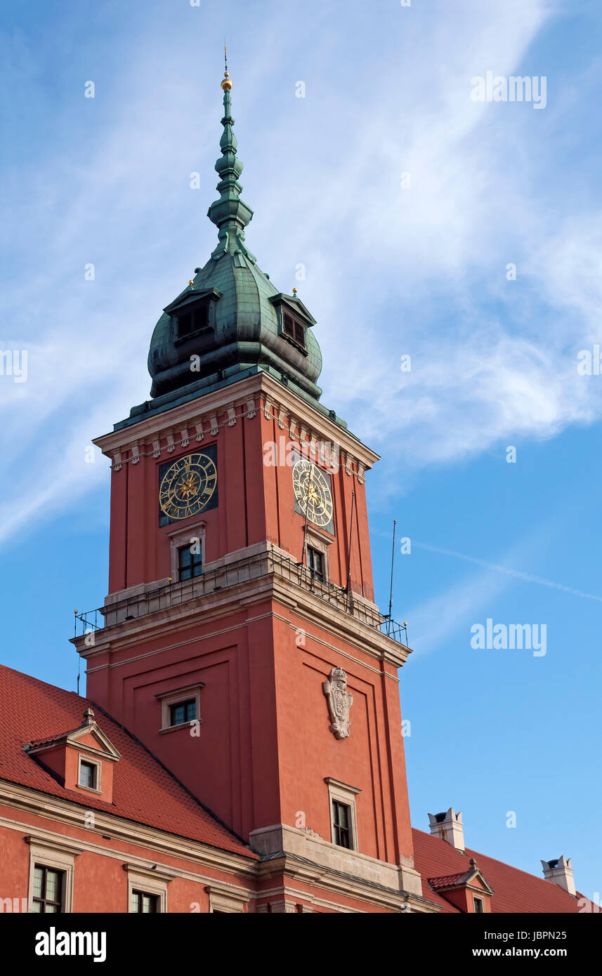 Royal Castle tower in Warsaw Old Town, Poland Stock Photo - Alamy