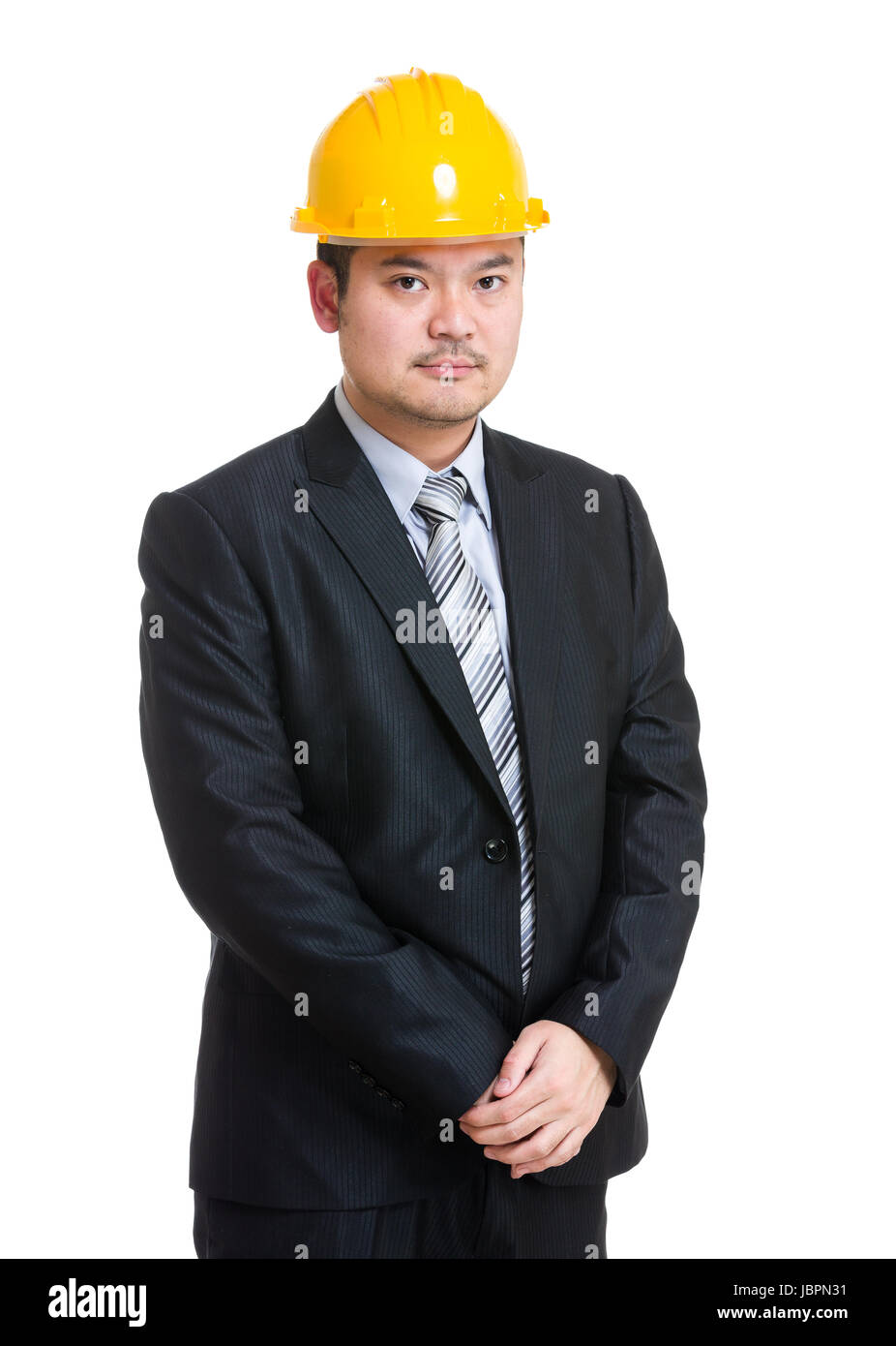 Engineer with yellow helmet Stock Photo - Alamy