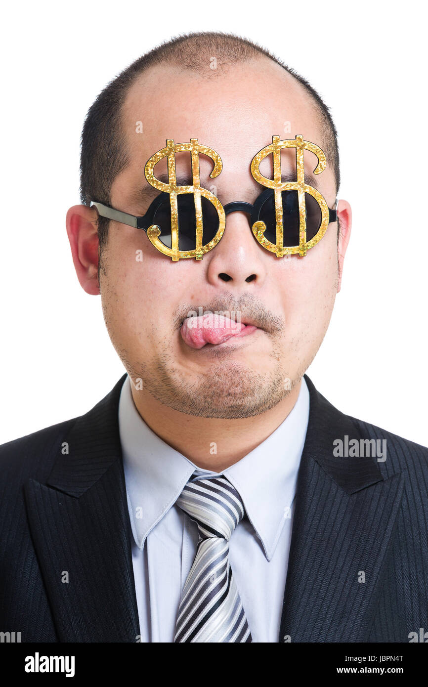 Greedy lick stick out Stock Photo - Alamy