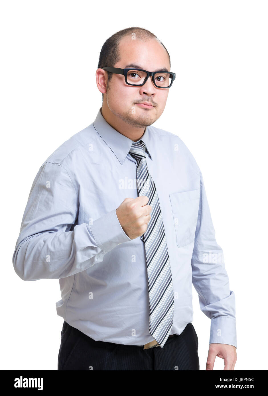 Angry business man want to fight Stock Photo - Alamy
