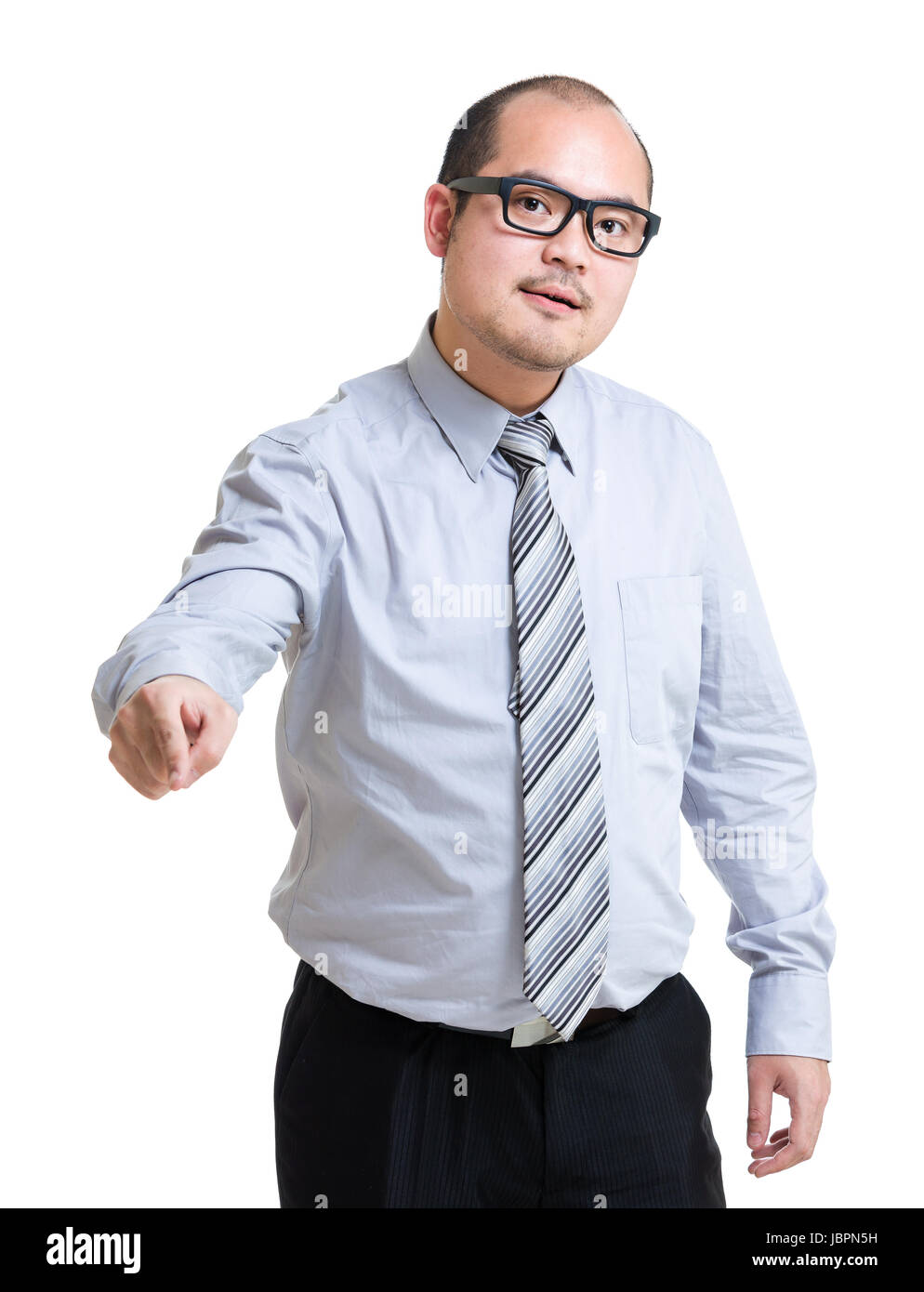 Angry business man point at front Stock Photo - Alamy