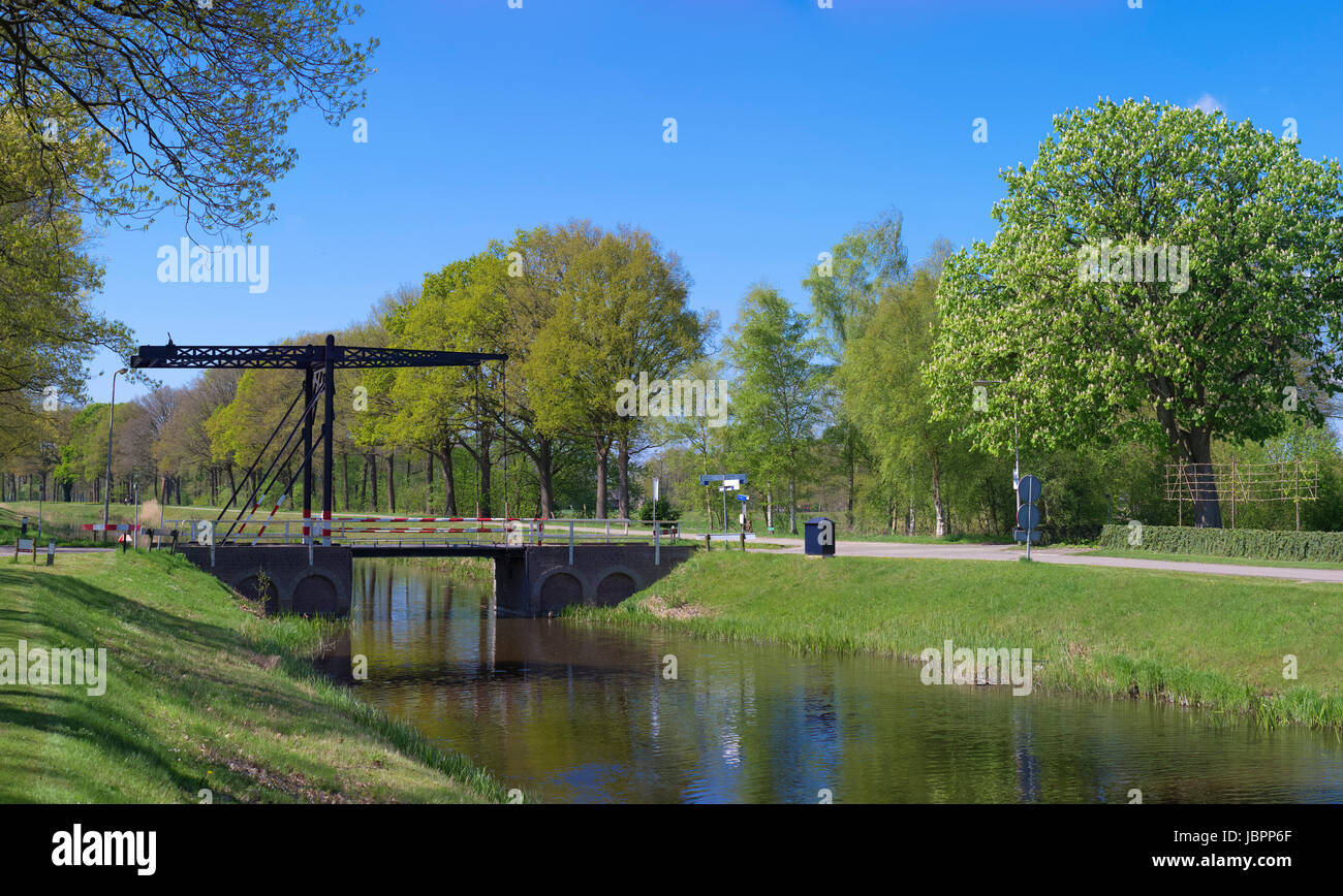 small drawbridge over a canal in the netherlands Stock Photo - Alamy