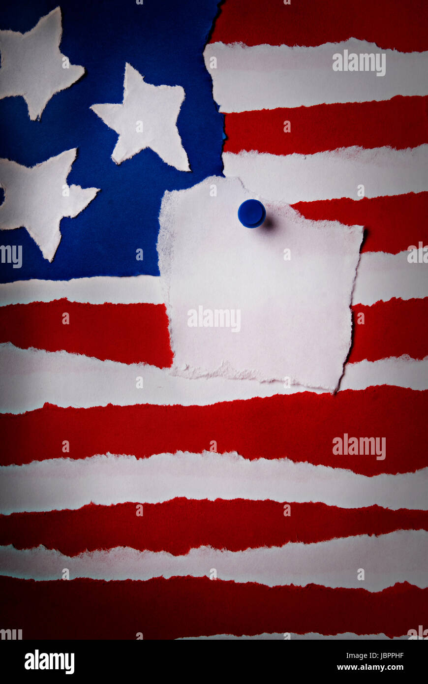 Old American Flag Paper Background with Note with Copy Space on it ...