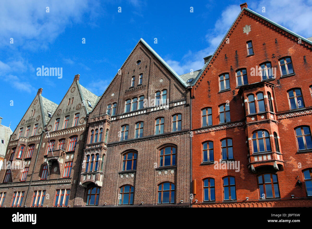 hanseatic houses in bergen Stock Photo - Alamy