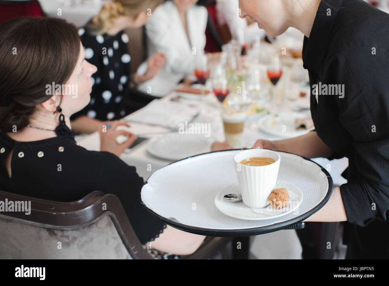Server waiter barista taking order hi-res stock photography and images ...