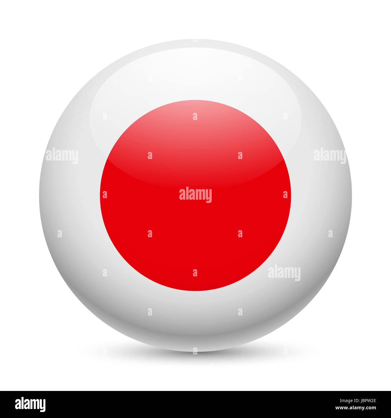 Flag of Japan as round glossy icon. Button with Japanese flag Stock ...