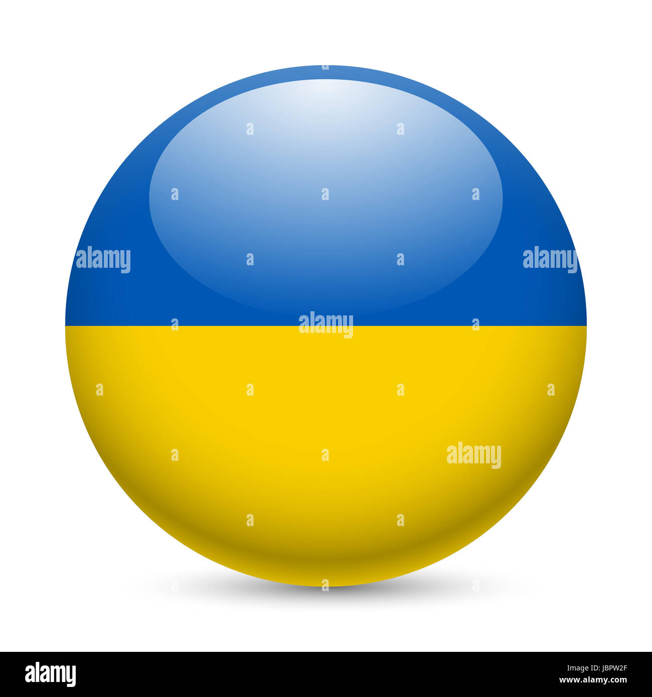 Flag of Ukraine as round glossy icon. Button with Ukrainian flag Stock ...