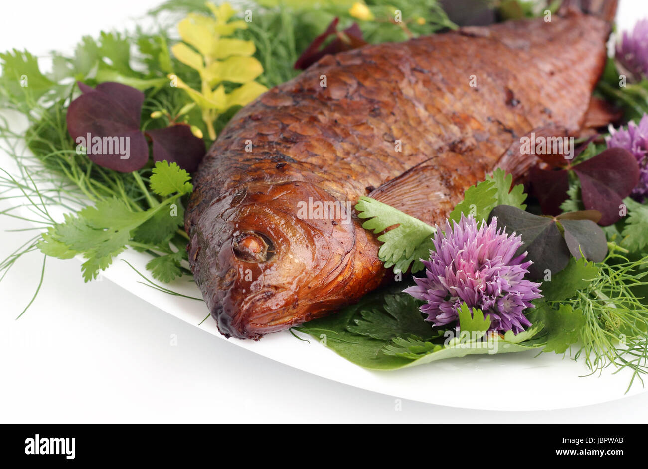 close up of freshly smoked fish Stock Photo - Alamy