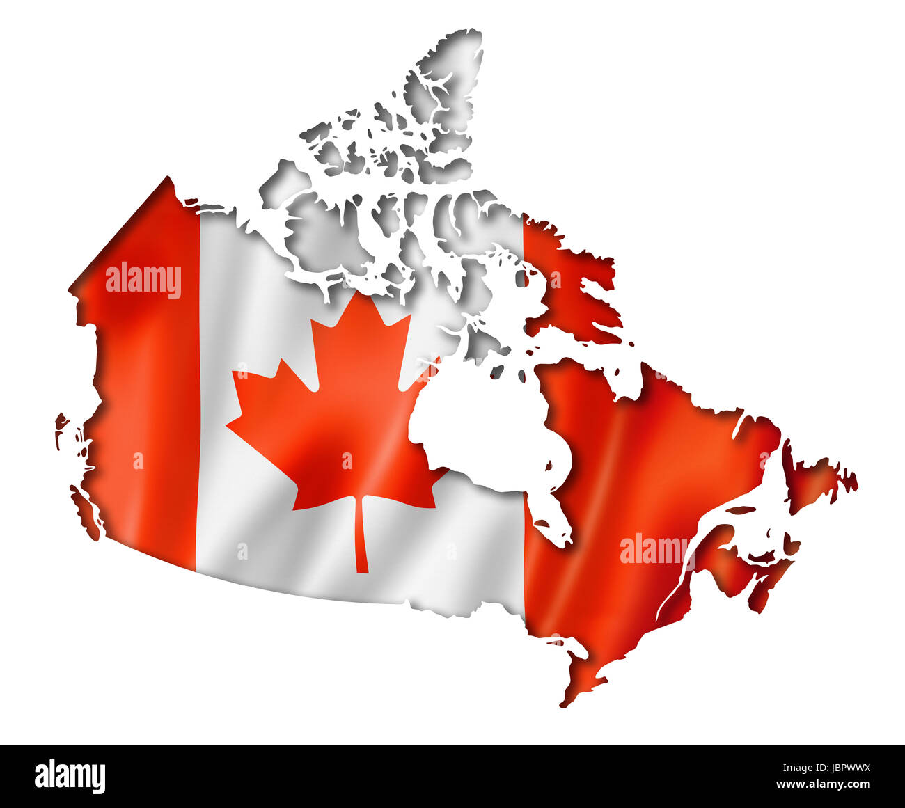 Canada flag map hi-res stock photography and images - Alamy