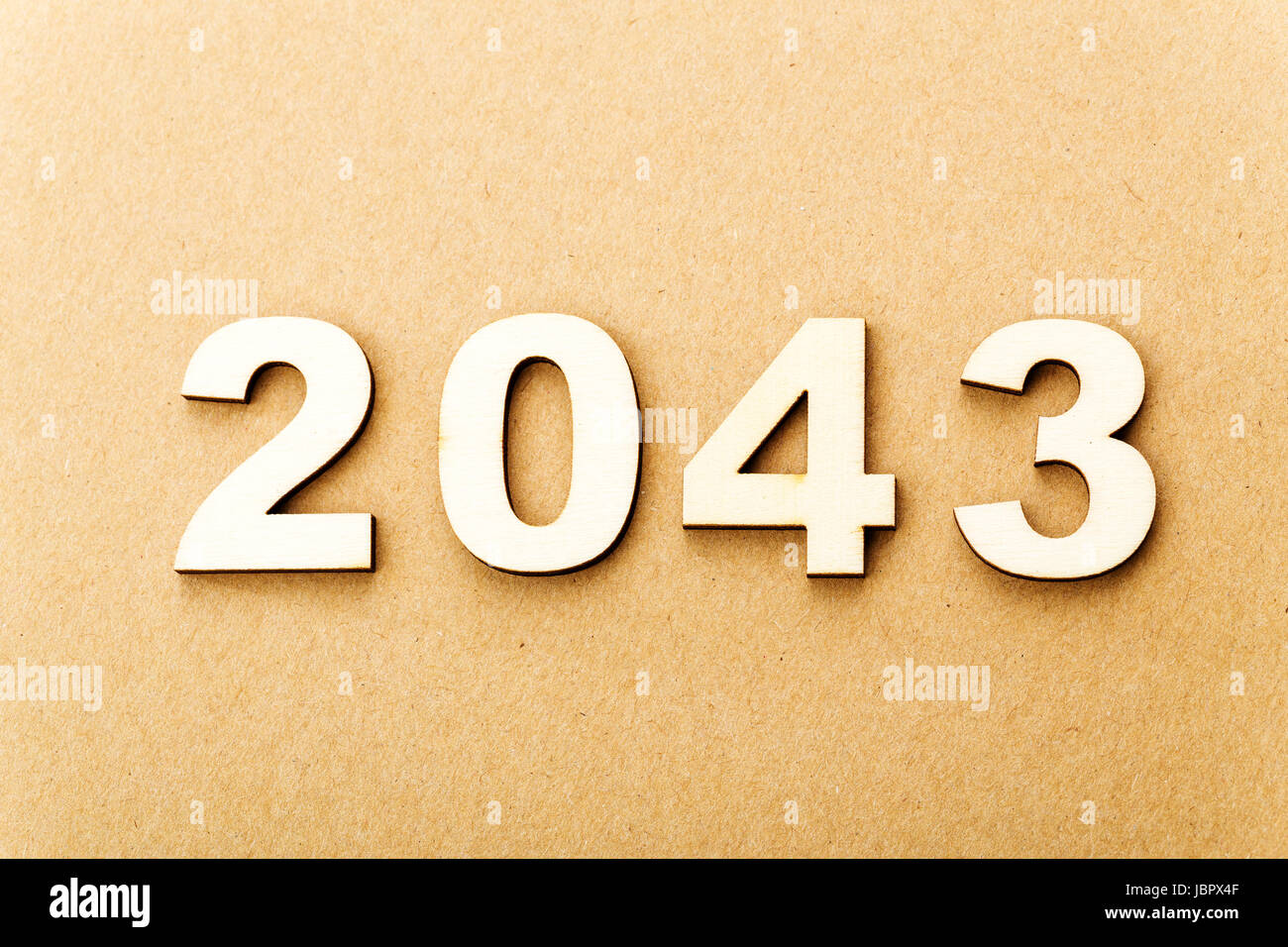Wooden text for year 2043 Stock Photo - Alamy
