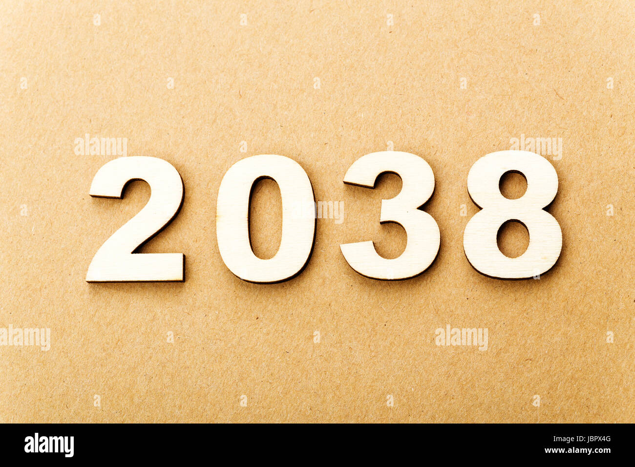 Wooden text for year 2038 Stock Photo - Alamy