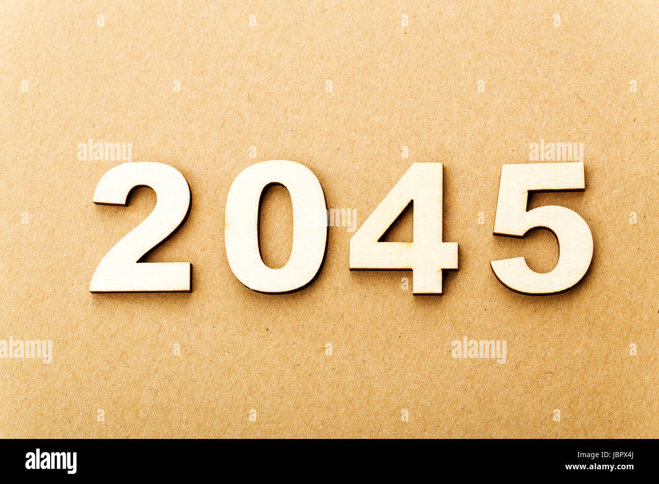 Wooden text for year 2045 Stock Photo - Alamy