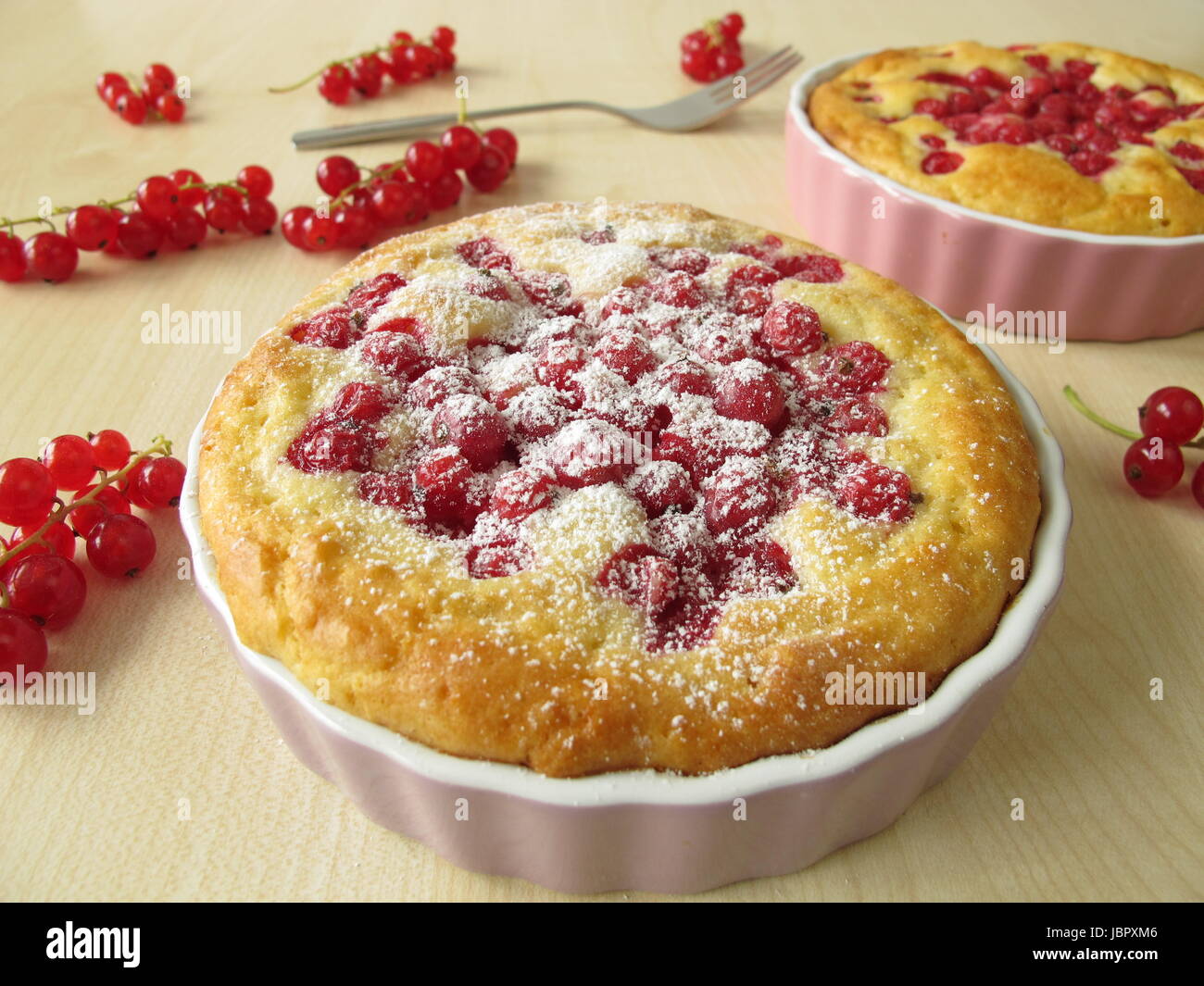 small currant cake with icing sugar Stock Photo - Alamy