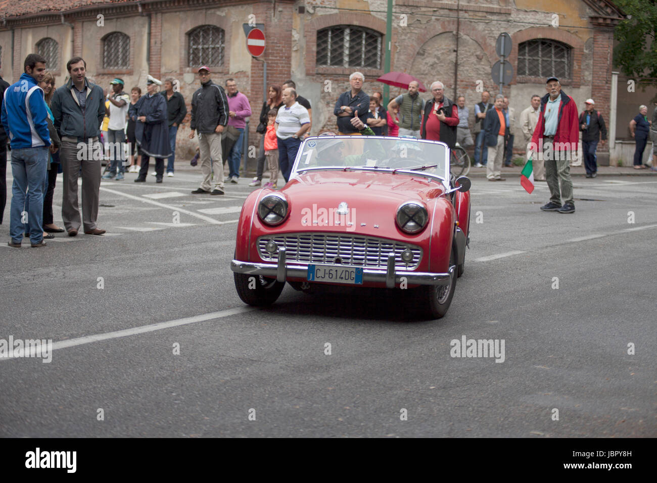CASALE MONFERRATO, ITALY - JUNE 15: Triumph number 1 during the race ...