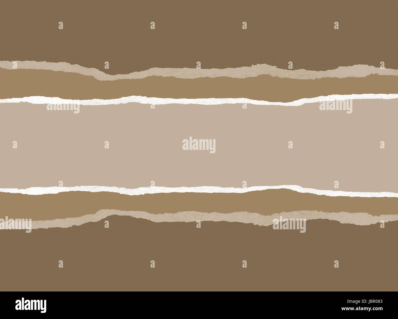 Layers of brown wrapping paper ripped across the centre Stock Photo - Alamy