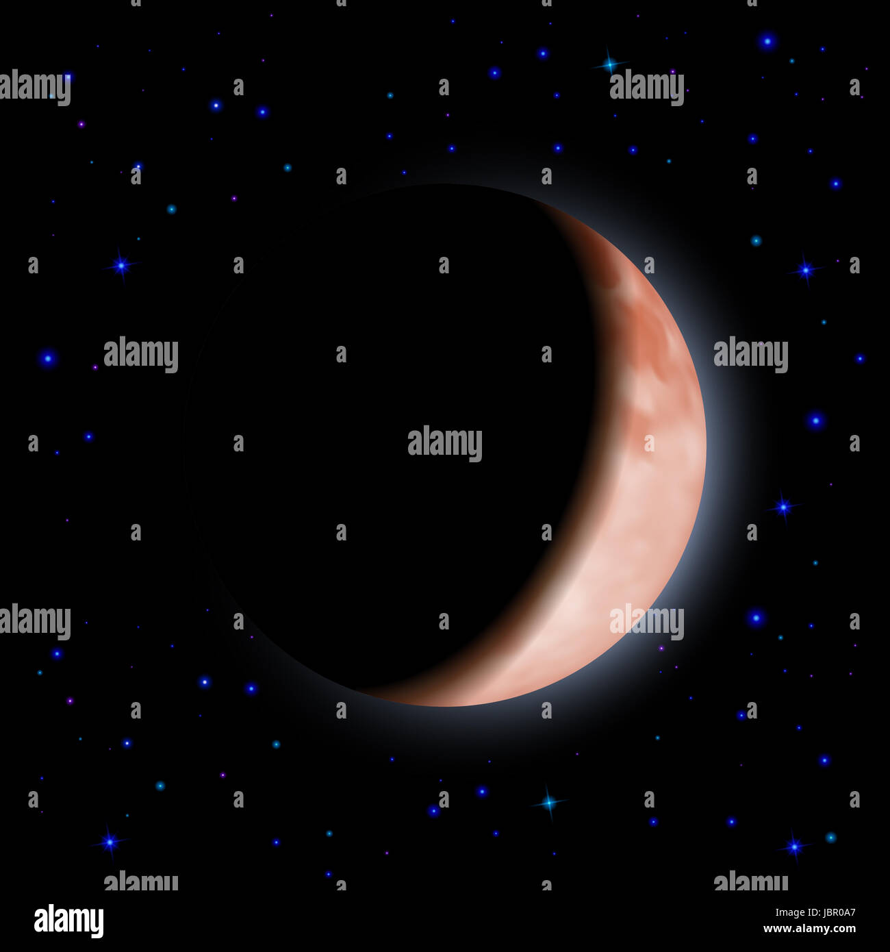 Eclipse of the planet on the black background with stars Stock Photo ...