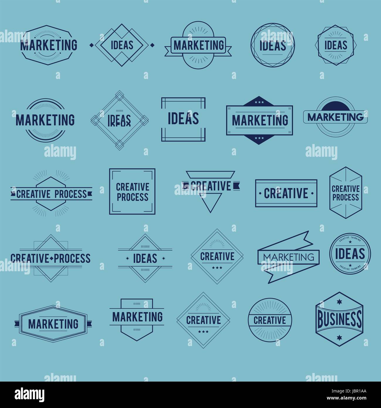 Illustration collection badge design logo set Stock Vector Image & Art ...