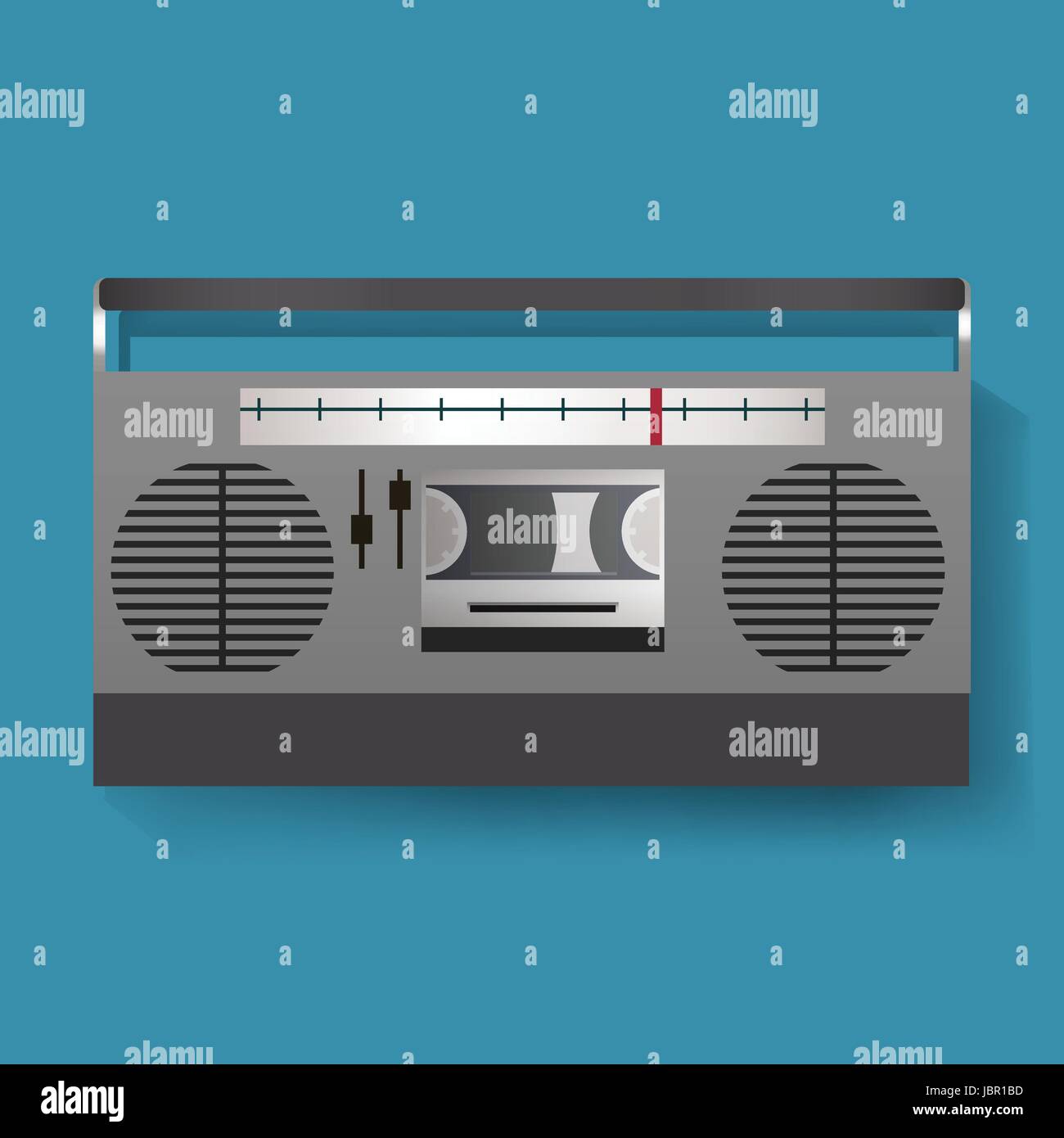 Retro Radio Entertainment Media Icon Illustration Vector Stock Vector ...