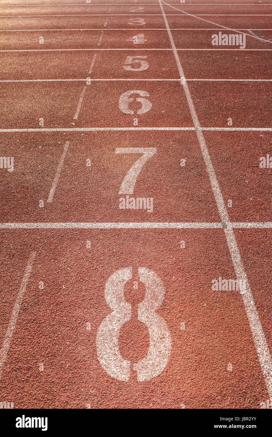 number on running track Stock Photo - Alamy