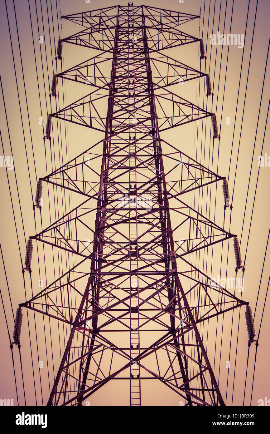 electricity power line Stock Photo - Alamy