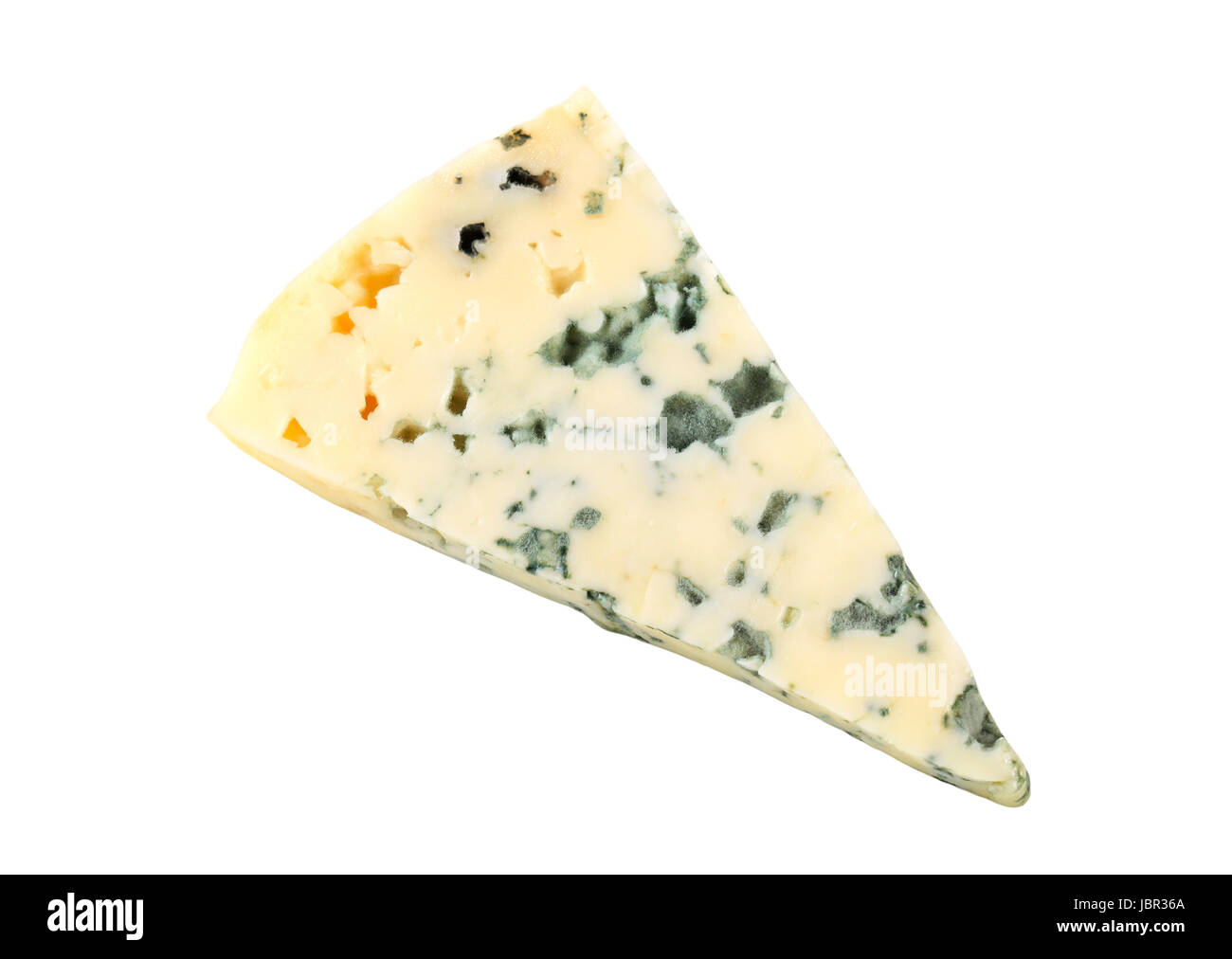 Wedge of blue cheese isolated on white Stock Photo - Alamy