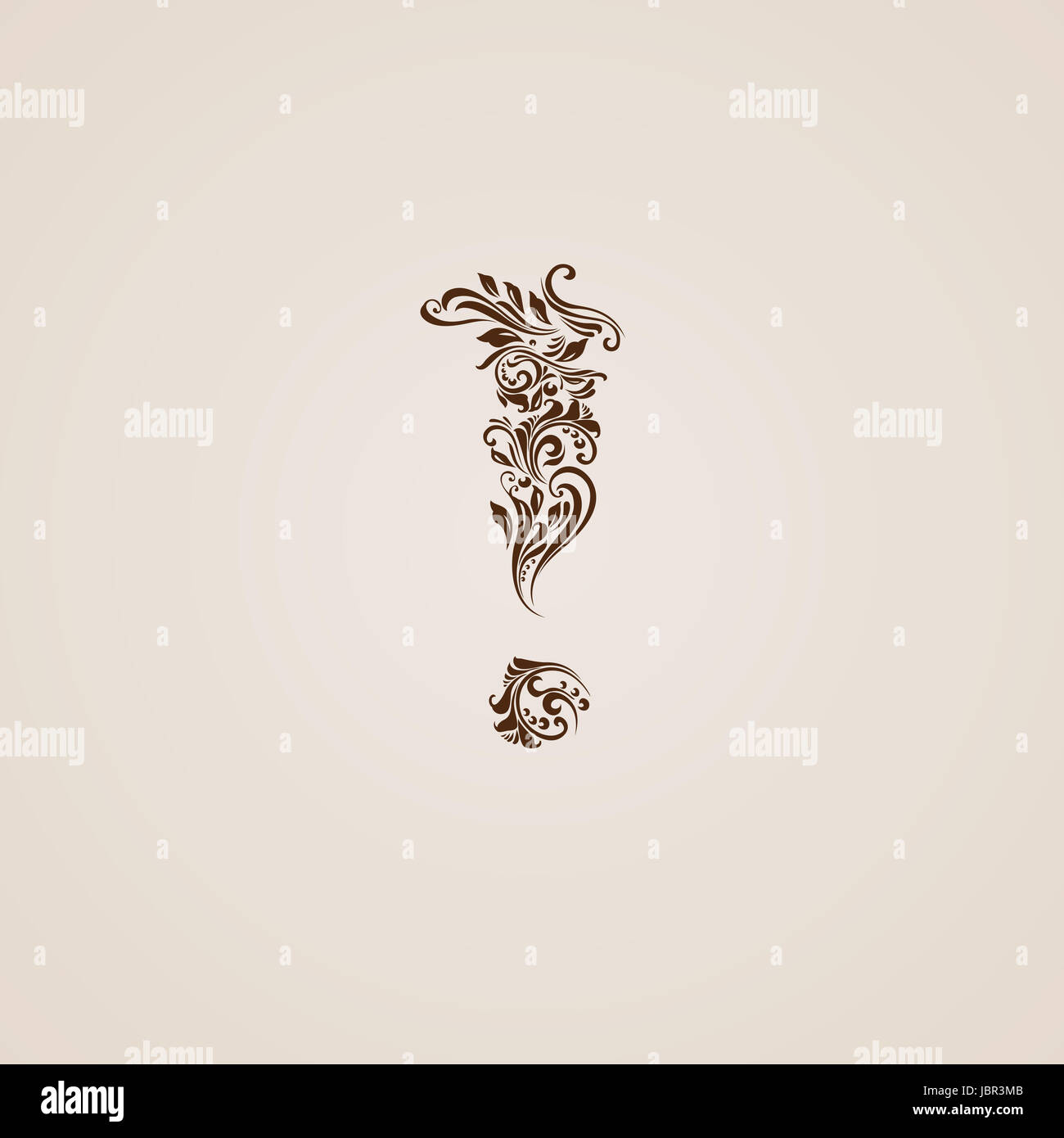 Beautiful exclamation mark drawn from vegetable patterns Stock Photo ...