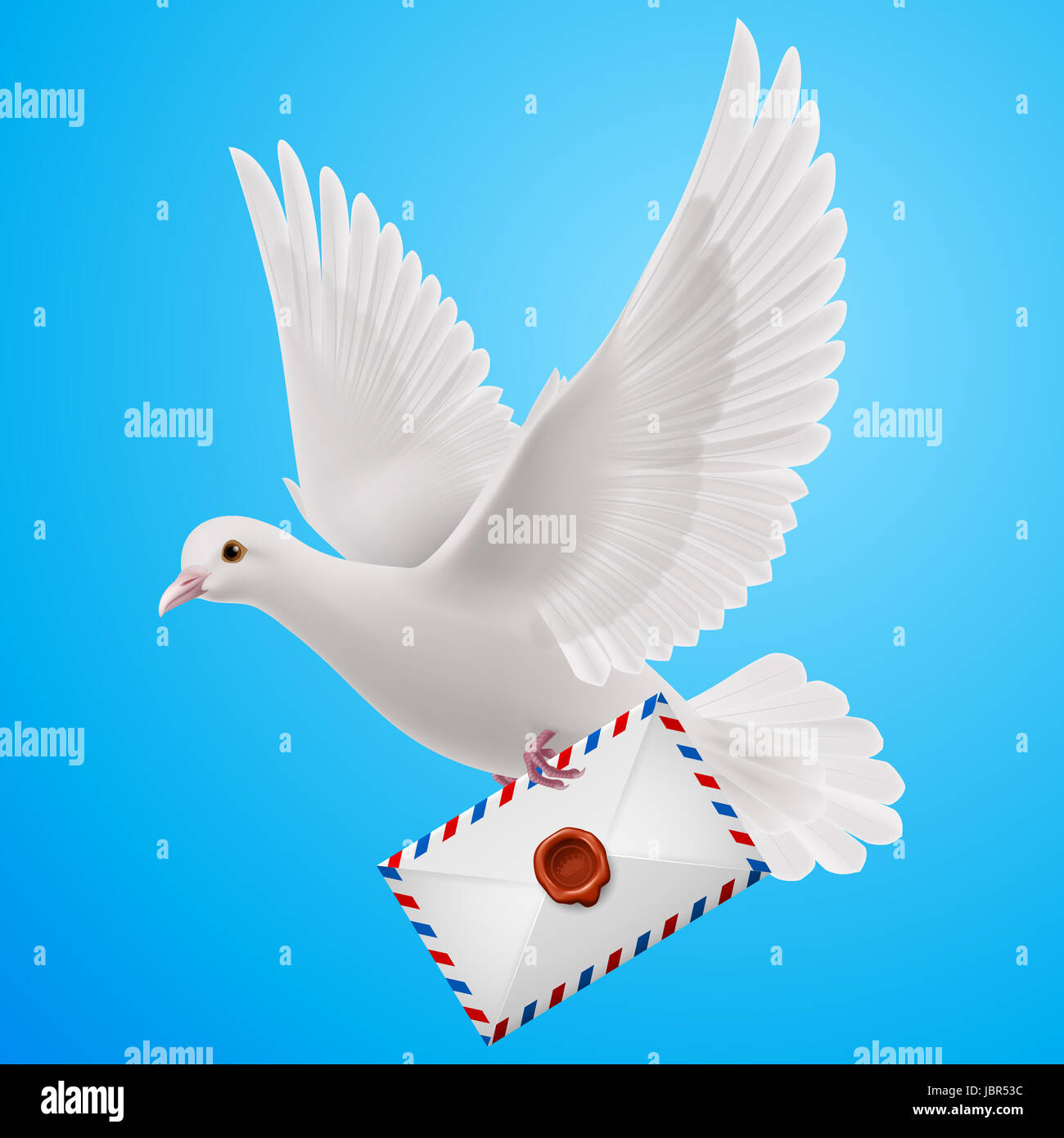 White pigeon fly letter in hi-res stock photography and images - Alamy