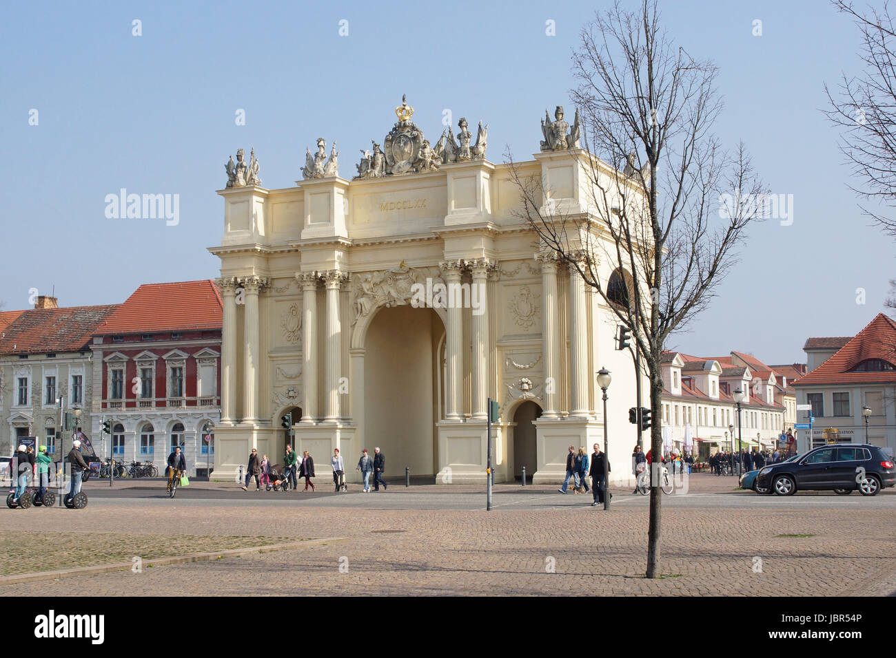 POTSDAM, GERMANY - MARCH 29, 2014: Gate to the historic city of Potsdam ...