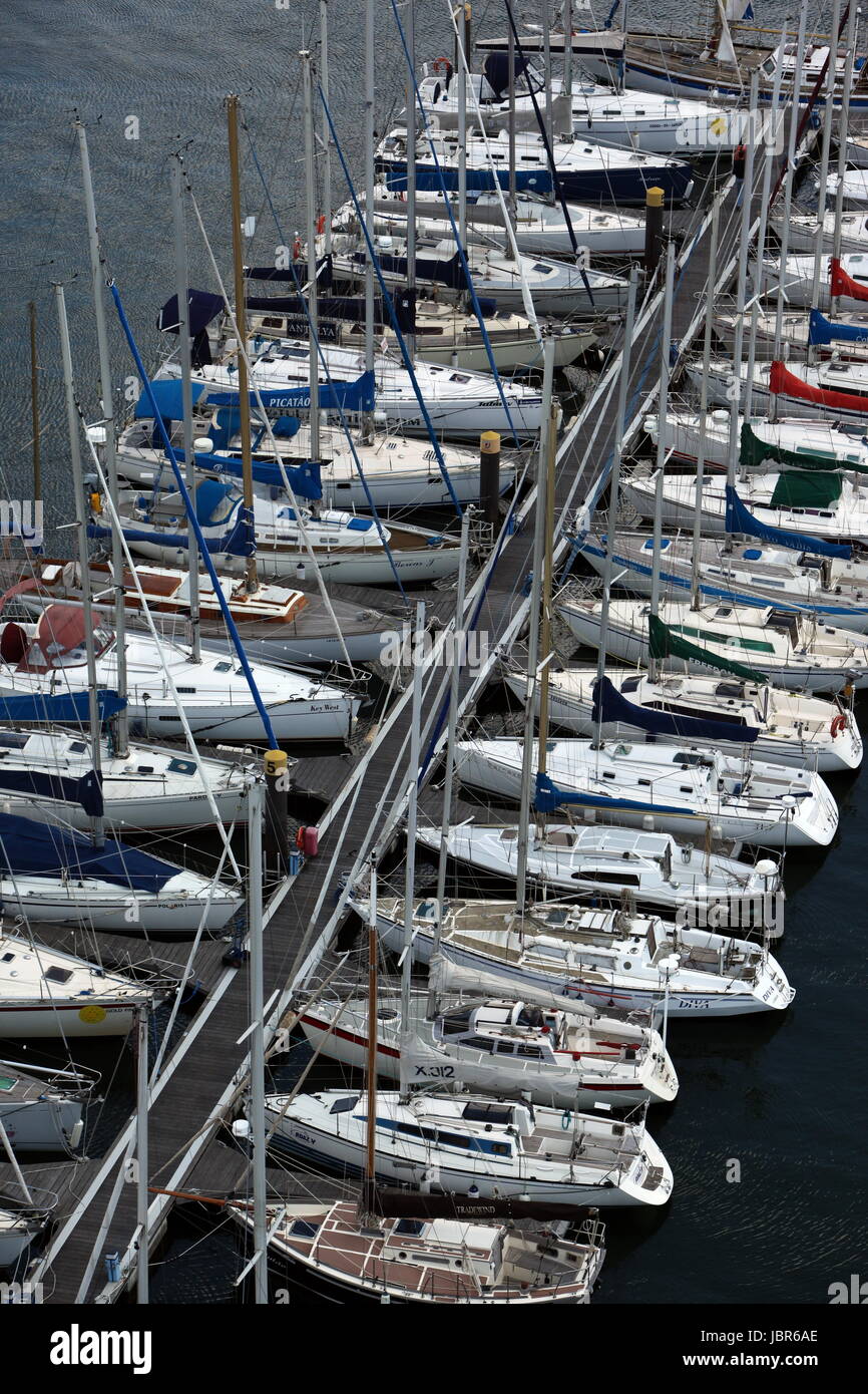 EUROPA, PORTUGAL, LISSABON, BELEM, HAFEN, SEGELBOOT Stock Photo - Alamy
