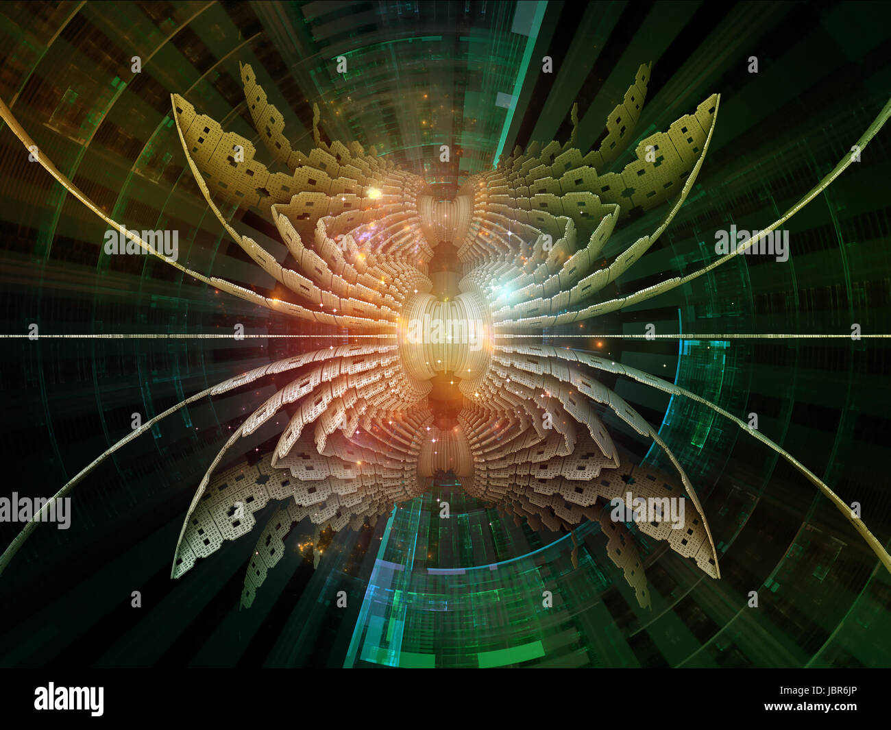 Fractal Spider series. Arrangement of fractal elements and grids for ...