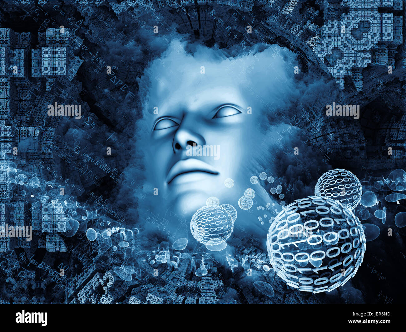 Beyond Human series. Composition of human, fractal and natural forms on ...