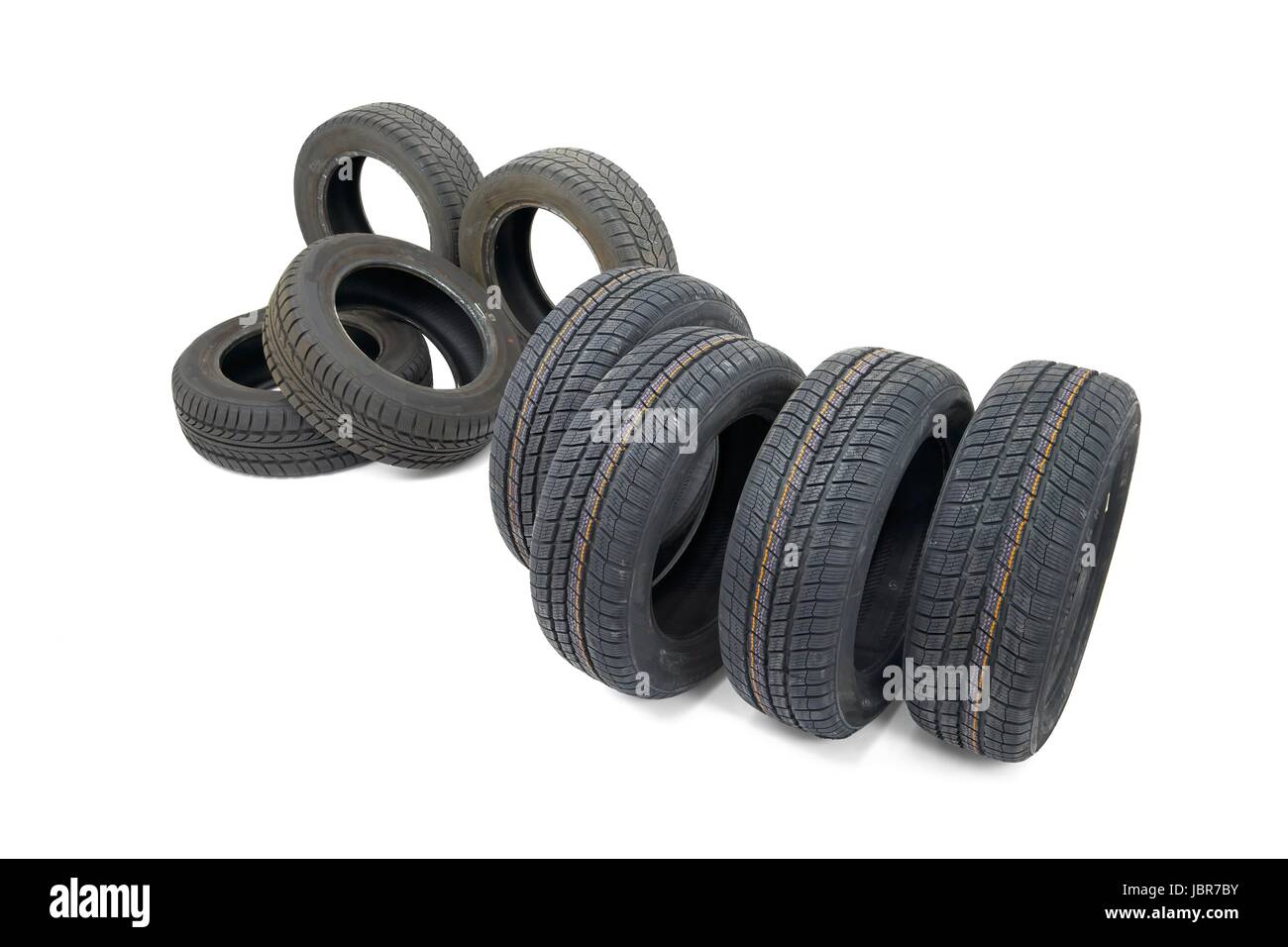 A set of new winter tyres Stock Photo - Alamy