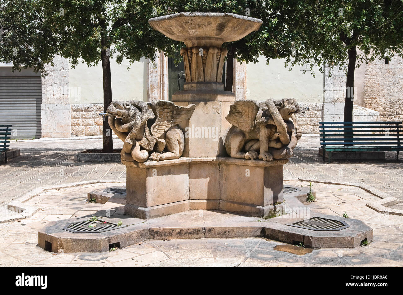 Marble fountain. Conversano. Puglia. Italy Stock Photo - Alamy