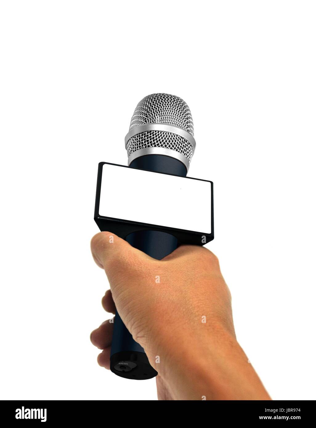 Hand Holding Microphone Stock Photo - Alamy