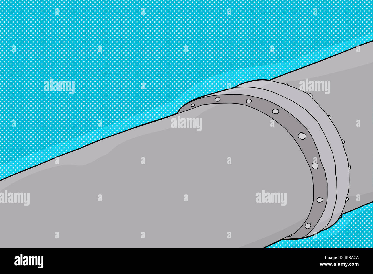 Hand drawn cartoon of main pipe over blue background Stock Photo - Alamy
