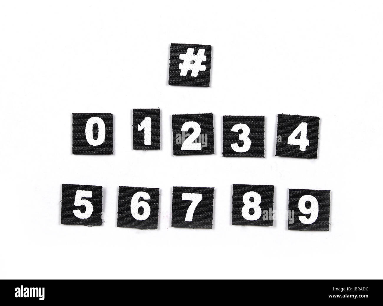 All numbers black symbols on white background Stock Photo - Alamy