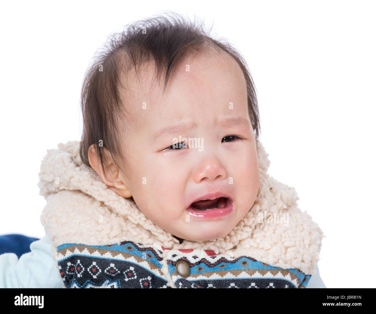 Asian baby girl crying Stock Photo - Alamy