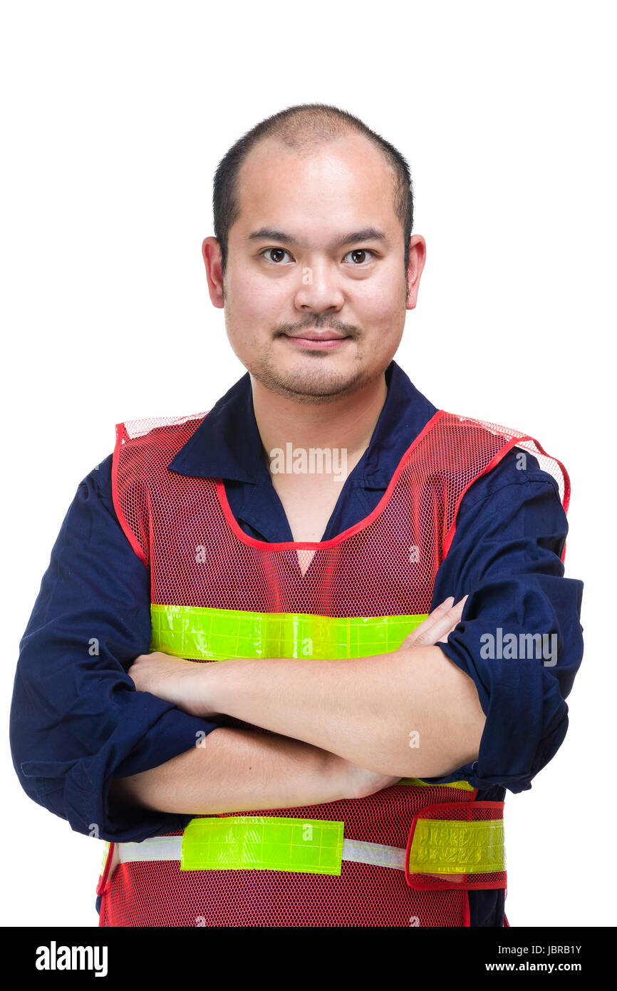 Smiling industrial worker Stock Photo - Alamy