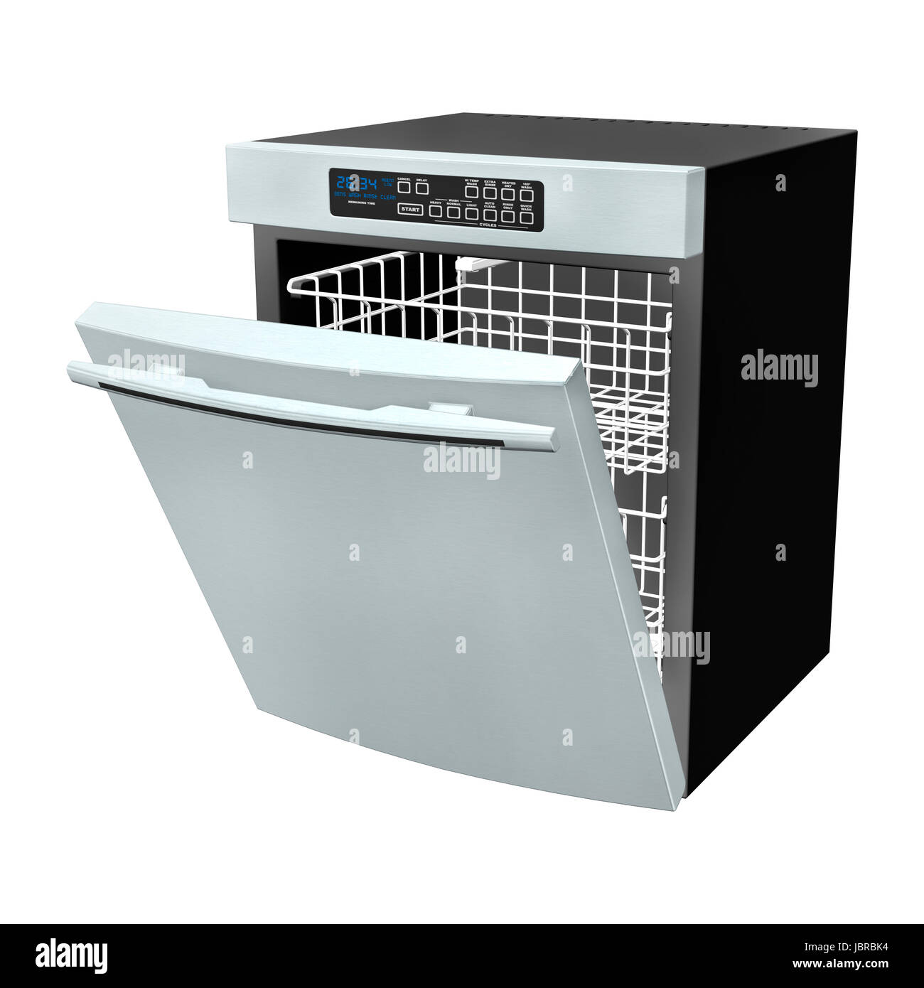 3D digital render of a dishwasher isolated on white background Stock ...