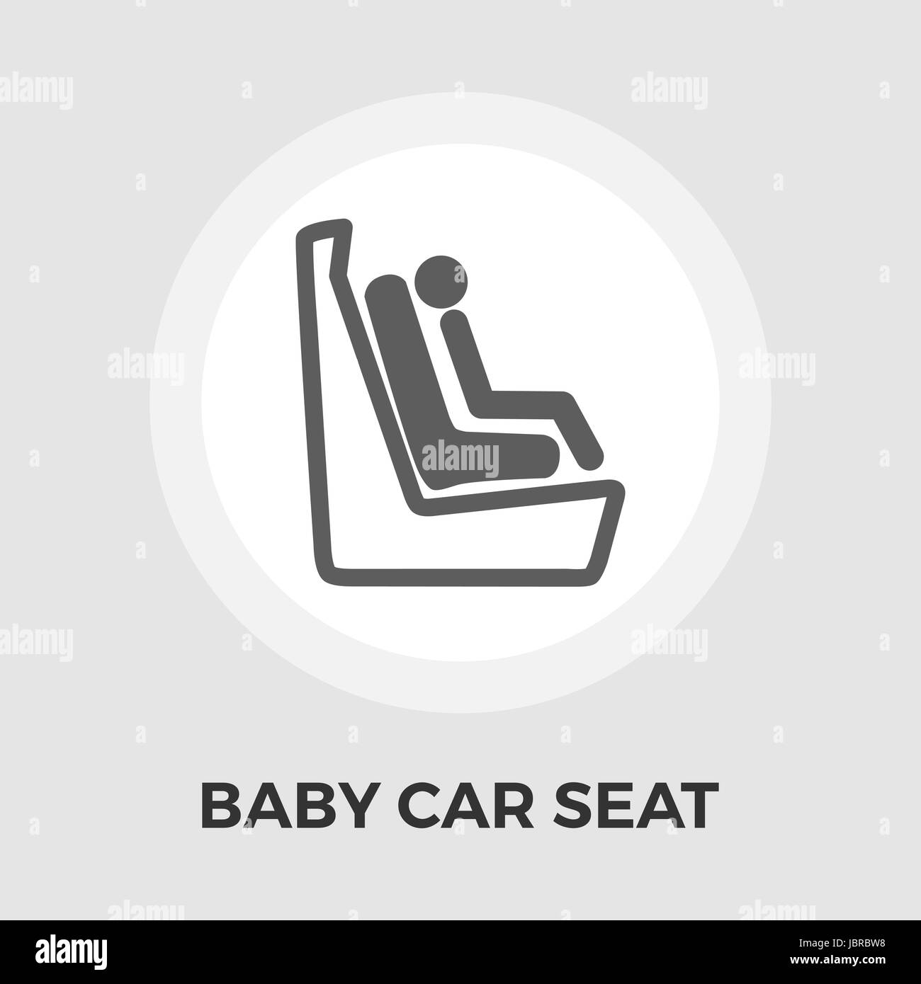 Child Car Seat Icon Vector. Flat icon isolated on the white background ...