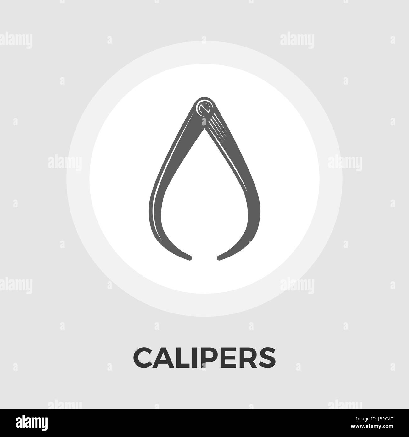 Calipers icon vector. Flat icon isolated on the white background ...