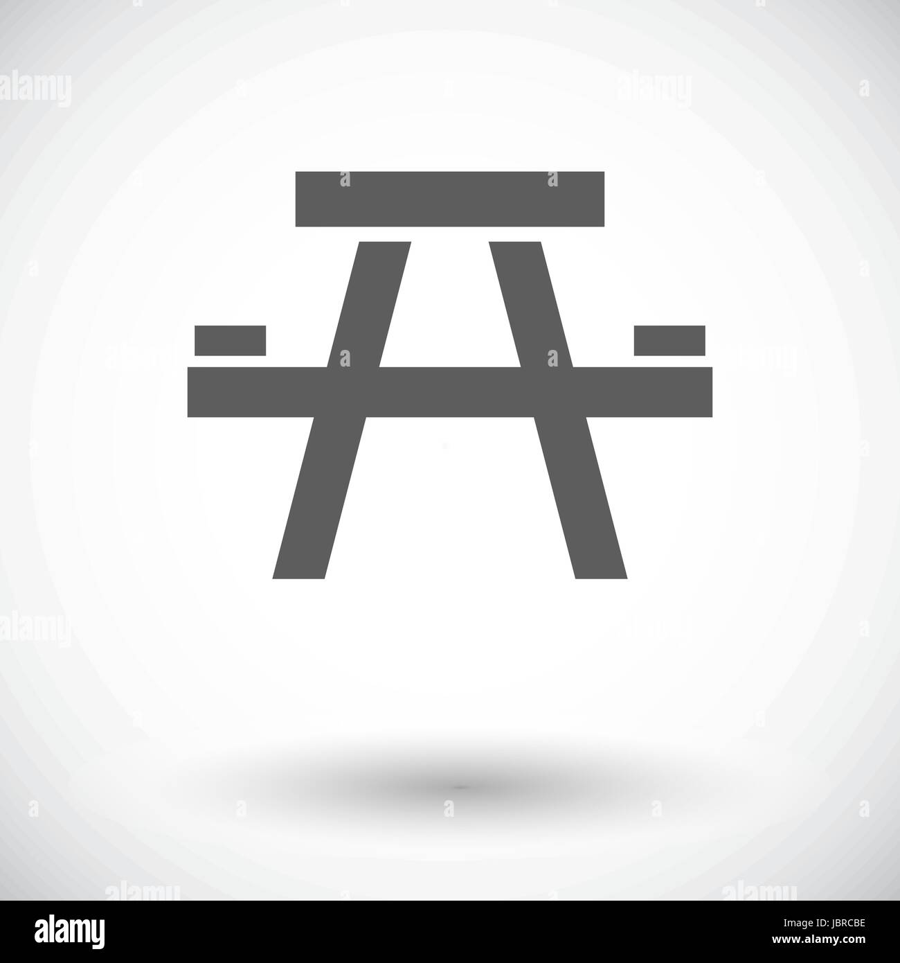 Camping table. Single flat icon on white background. Vector ...