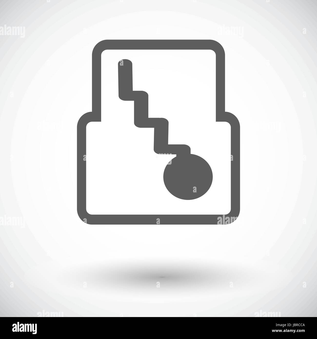 Automatic gear. Single flat icon on white background. Vector ...