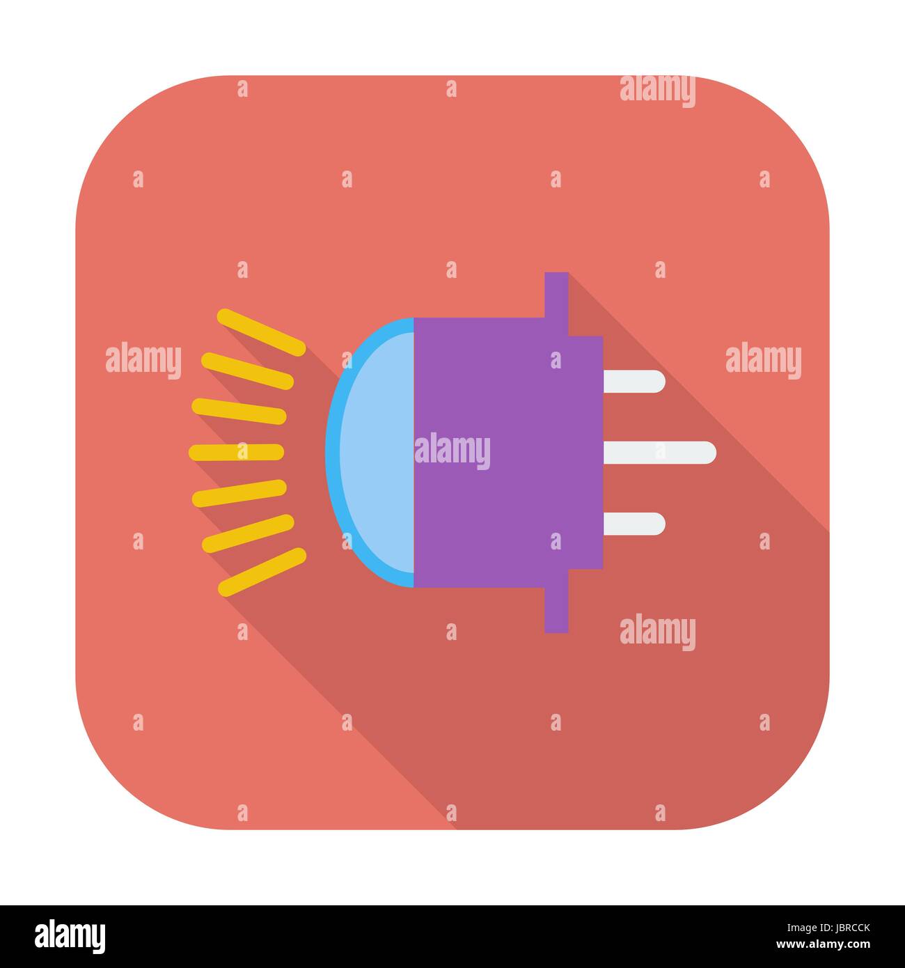 Xenon car lamp. Single flat color icon. Vector illustration Stock ...